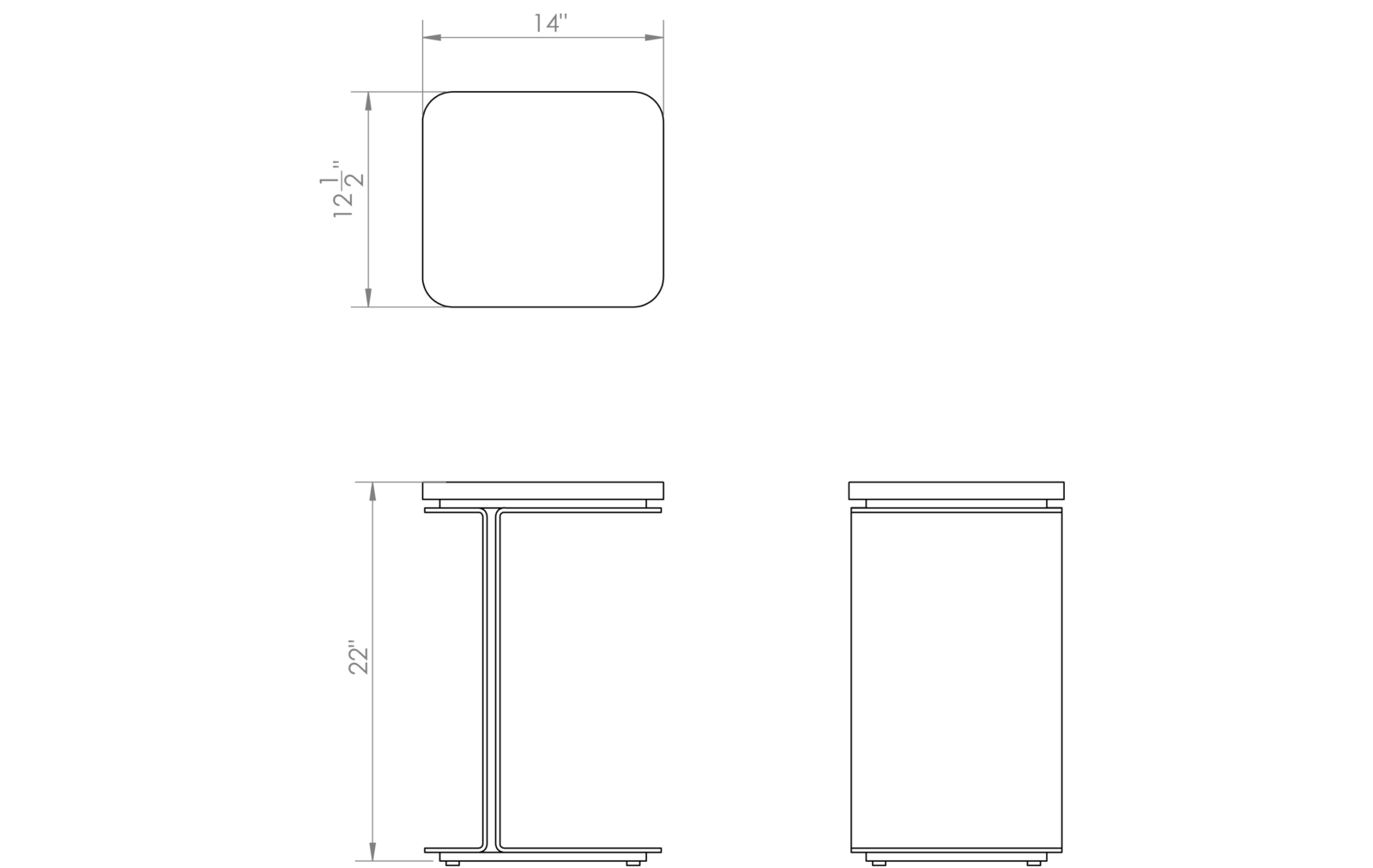Halo Square Spot Table - Workshop Collection